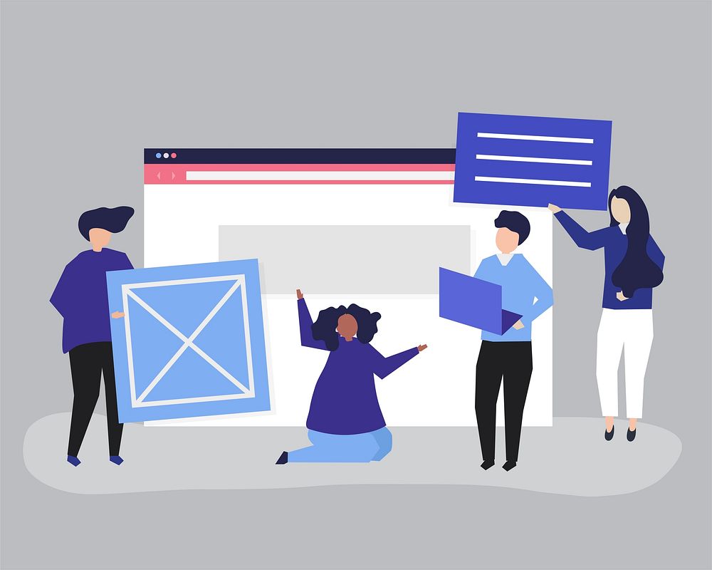 Characters people holding website icons | Premium Vector - rawpixel