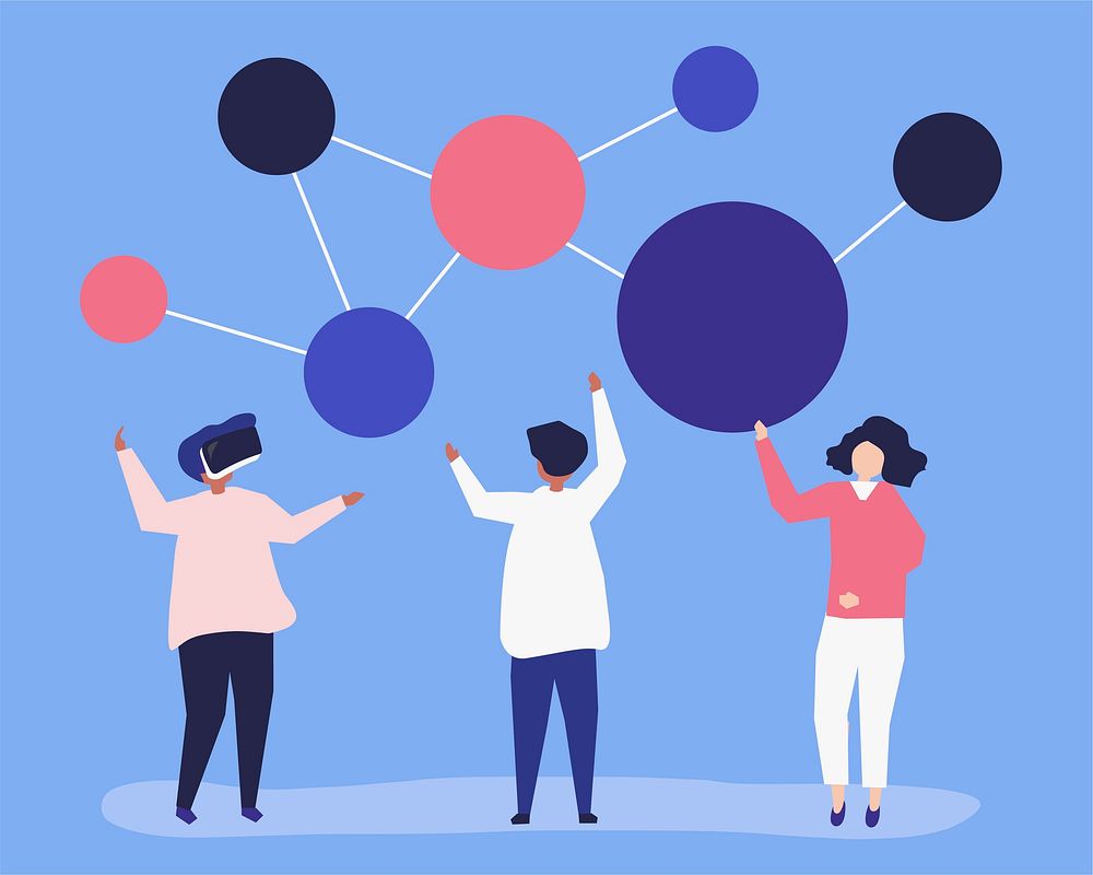 Character illustration people networking icon | Premium Vector - rawpixel