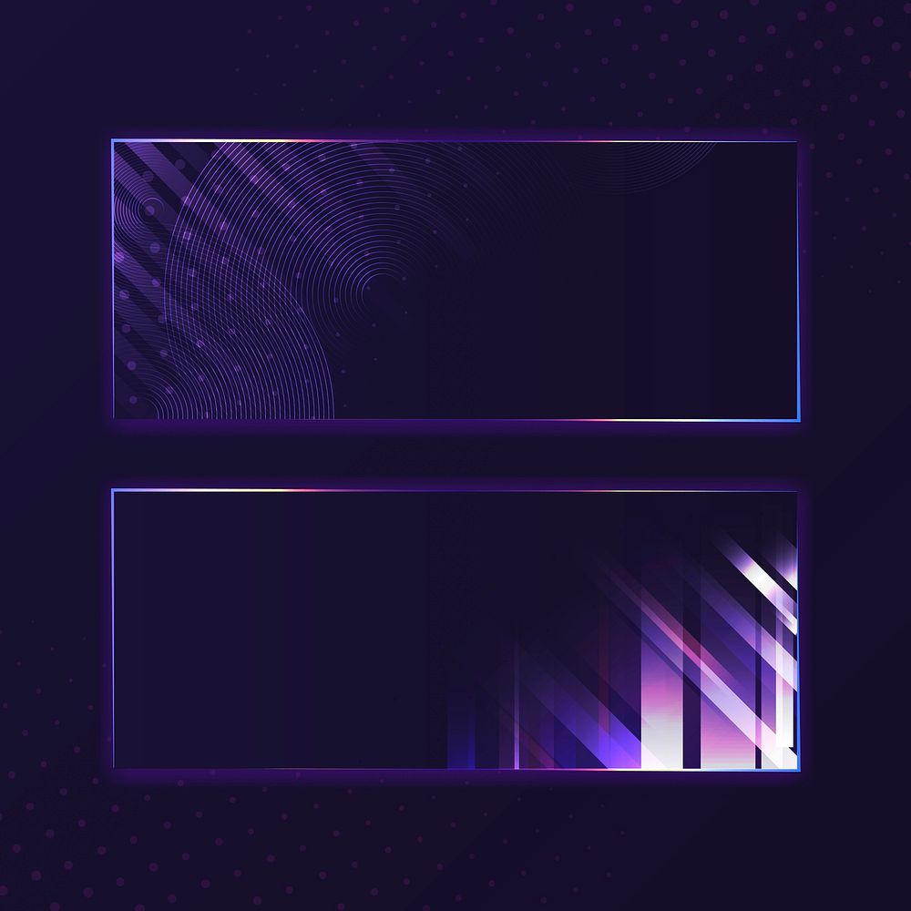 Blank violet purple rectangle neon | Premium Vector - rawpixel