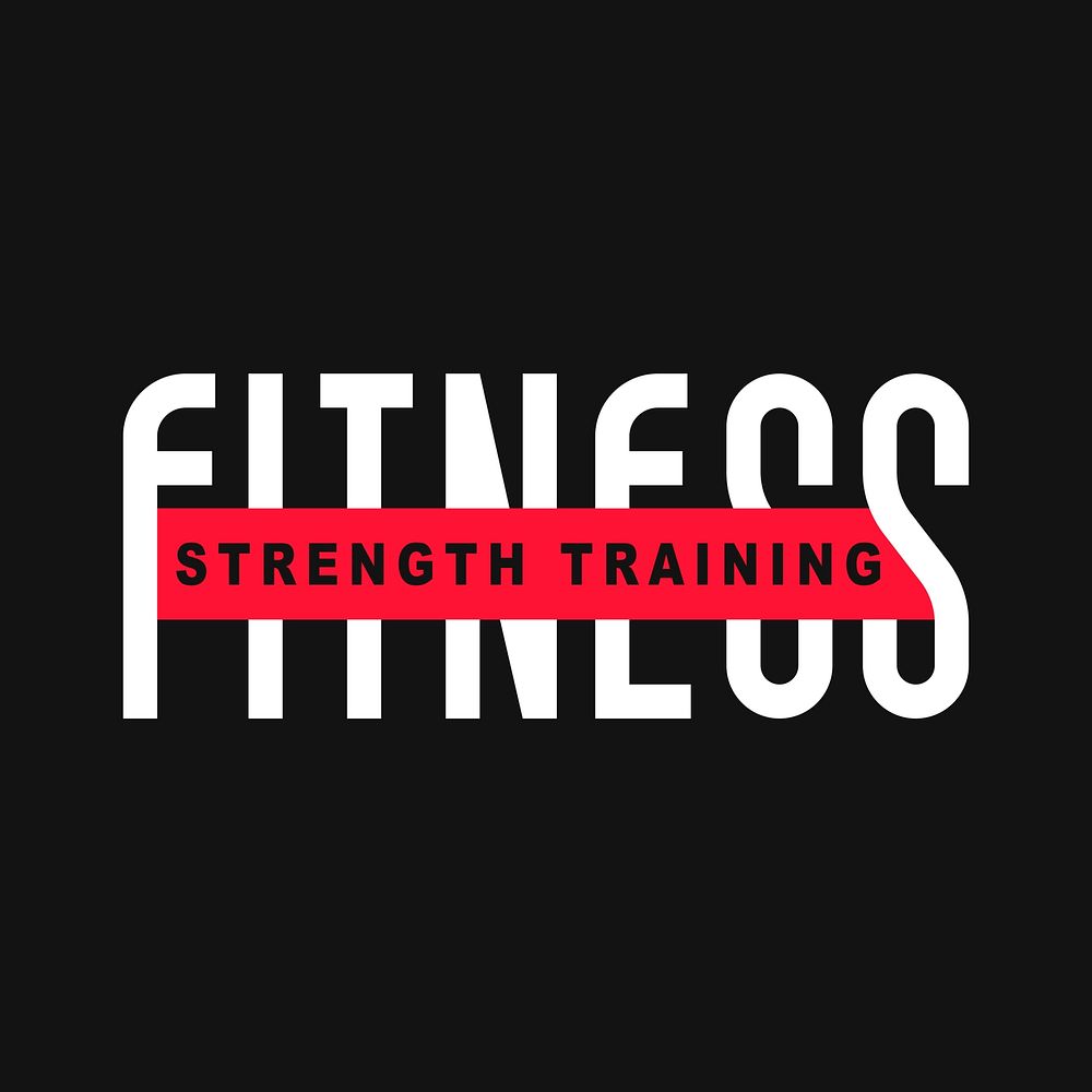 Fitness strength training logo vector | Free Vector - rawpixel