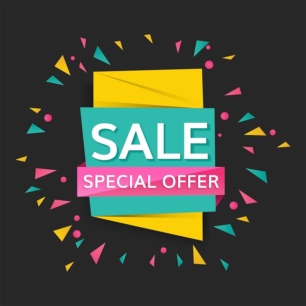 Colorful shop special offer sale | Premium Vector - rawpixel