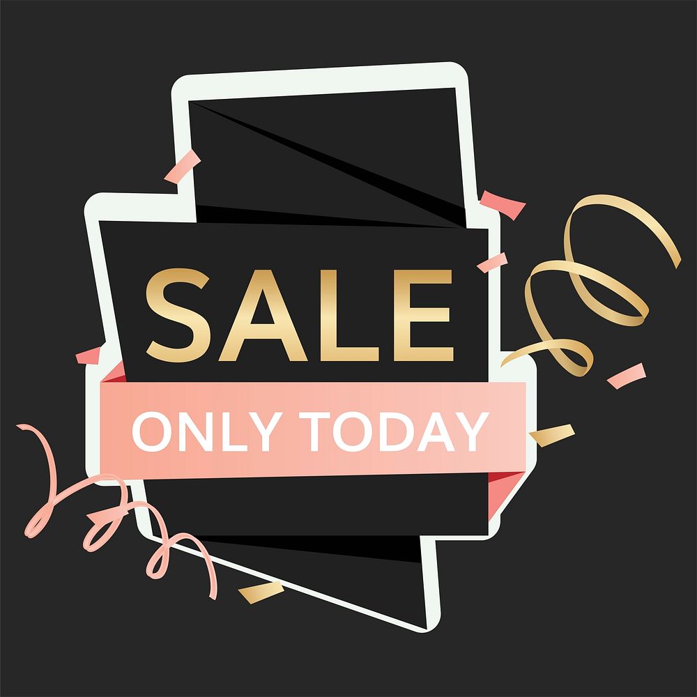 Shop sale only today advertisement | Free Vector - rawpixel