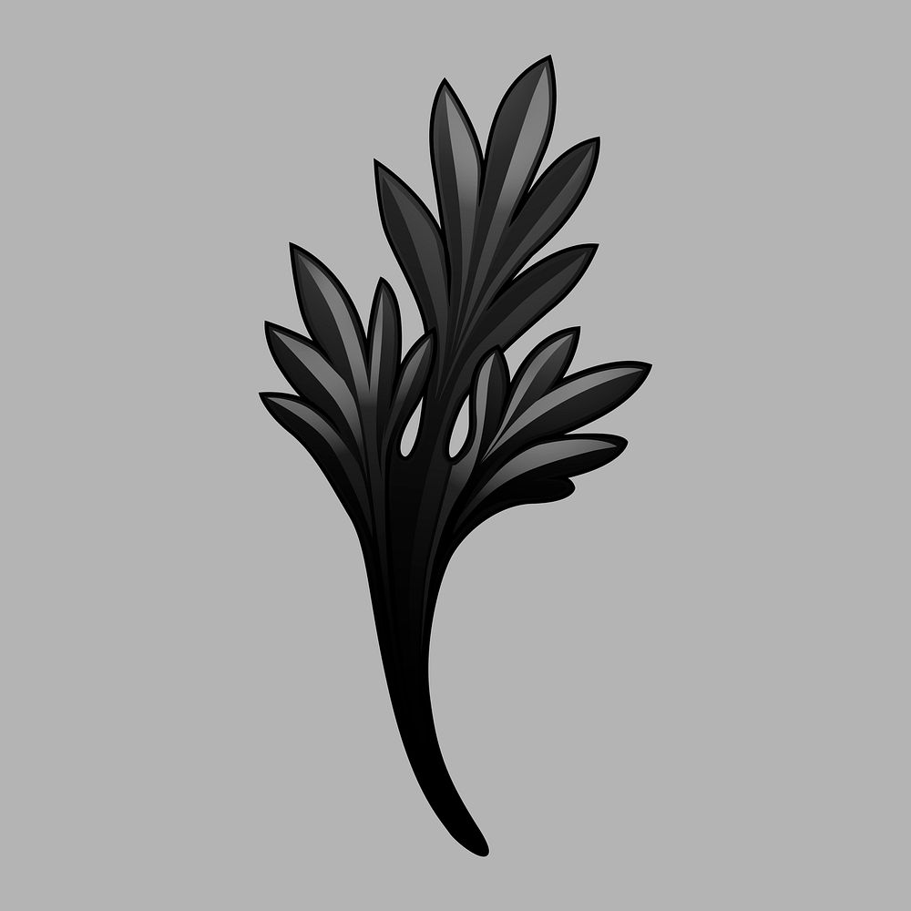 Black Baroque floral elements vector | Premium Vector - rawpixel
