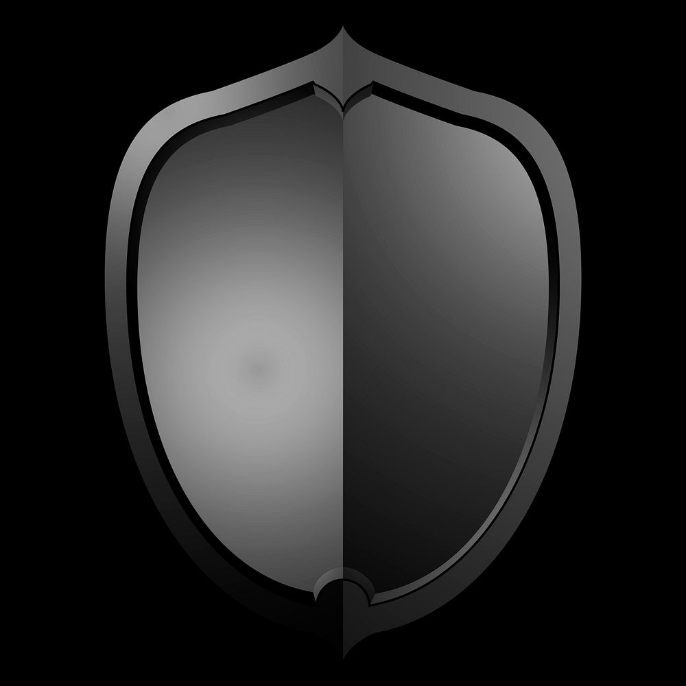 Black Baroque shield elements vector | Premium Vector - rawpixel