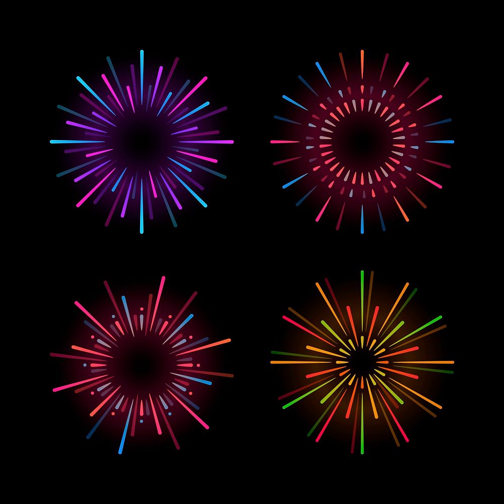 Set of firework explosion vectors | Premium Vector - rawpixel