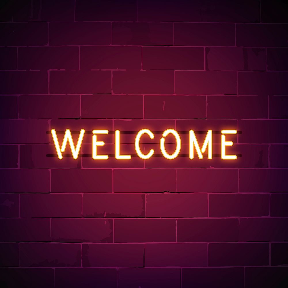 Welcome in neon sign vector | Premium Vector - rawpixel