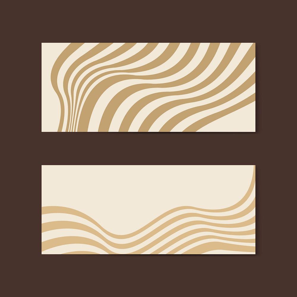Beige abstract banner design vectors | Premium Vector - rawpixel