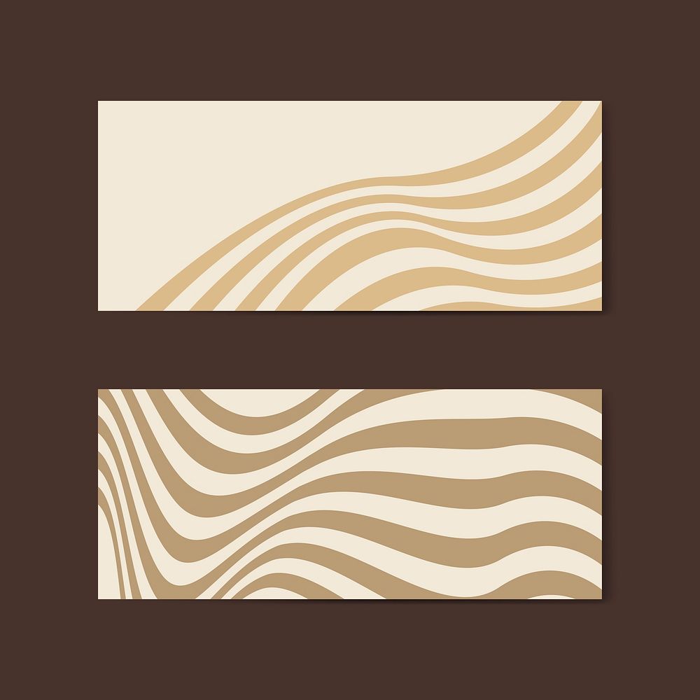 Beige abstract banner design vectors | Free Vector - rawpixel
