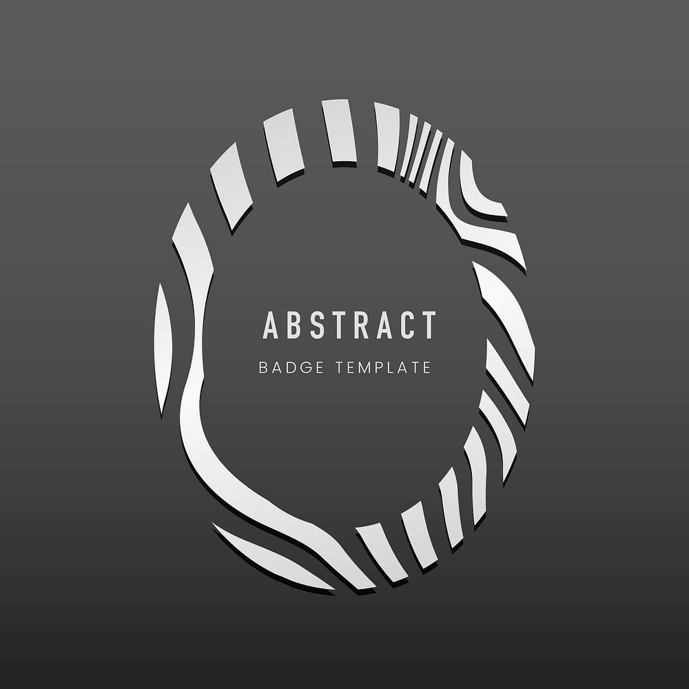 Oval abstract badge template vector | Free Vector - rawpixel