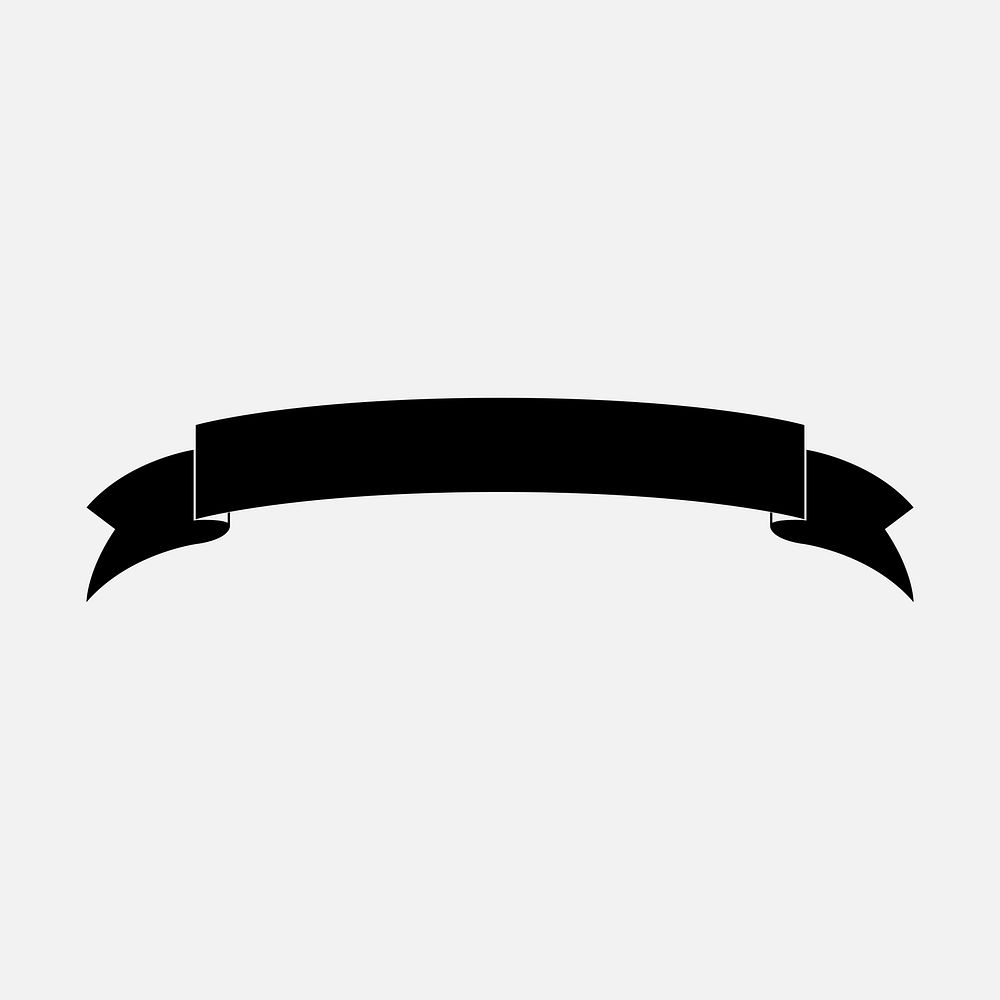 Blank black ribbon banner vector | Premium Vector - rawpixel