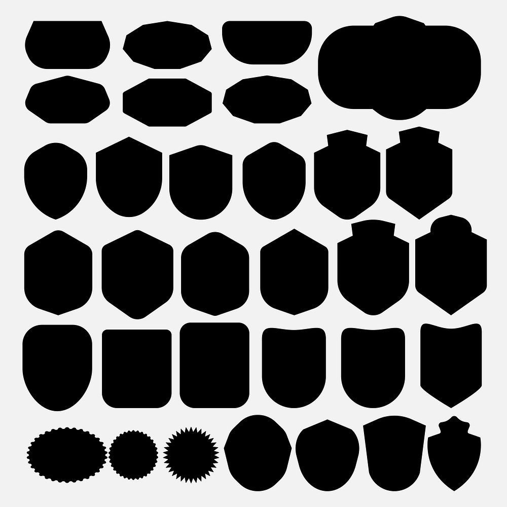 Vintage, shield shape badges set | Premium Vector - rawpixel