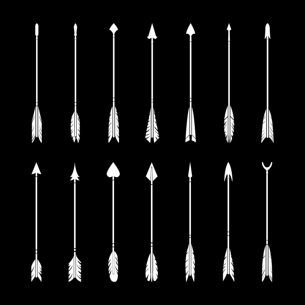Set of white stylish arrow | Premium Vector - rawpixel
