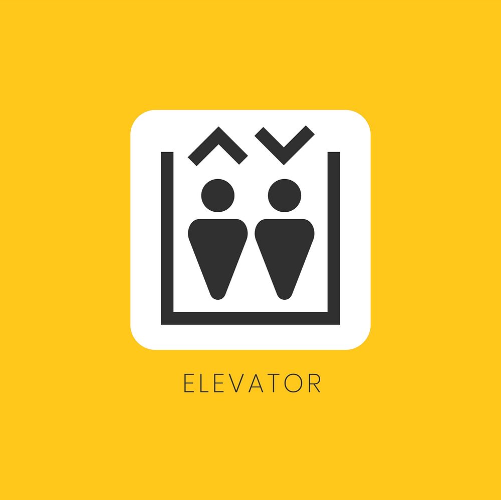 Yellow elevator icon sign vector | Free Icons - rawpixel