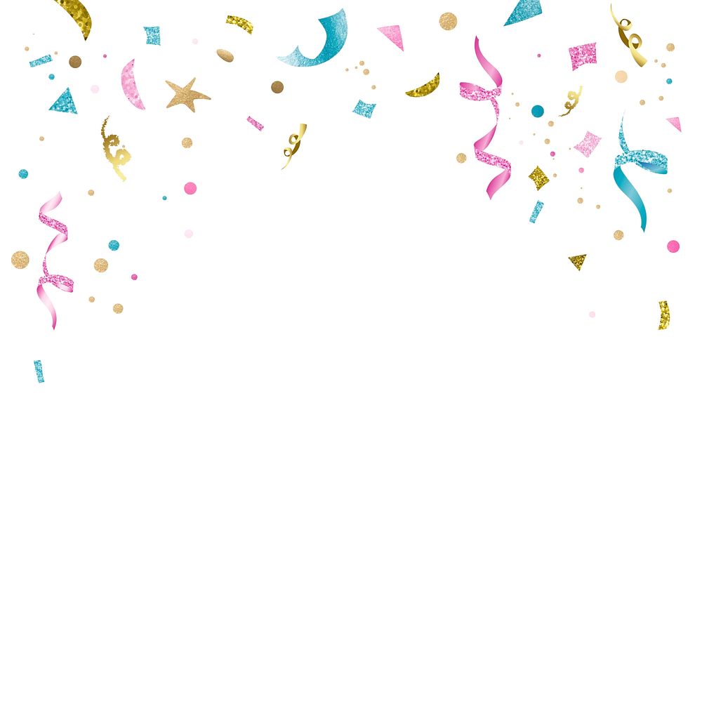 Confetti with blank space vector | Premium Vector - rawpixel