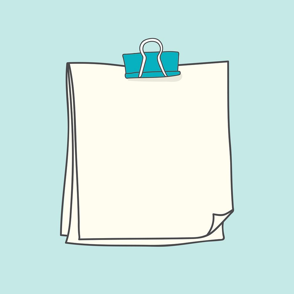 Blank white note paper with paperclip | Premium Vector - rawpixel