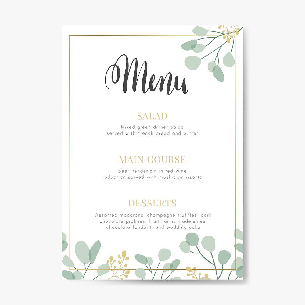 Restaurant today's menu card vector | Premium Vector - rawpixel