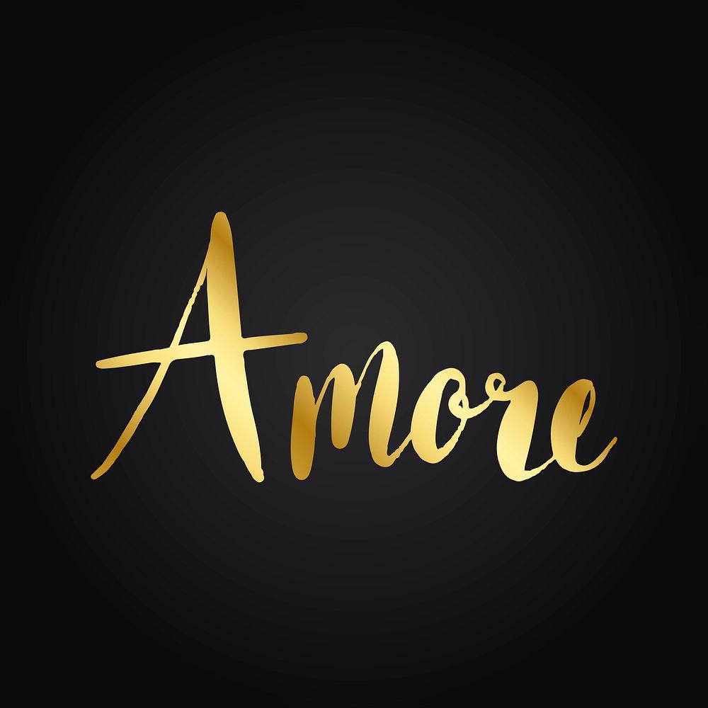 Amore Italian typography style vector | Free Vector - rawpixel