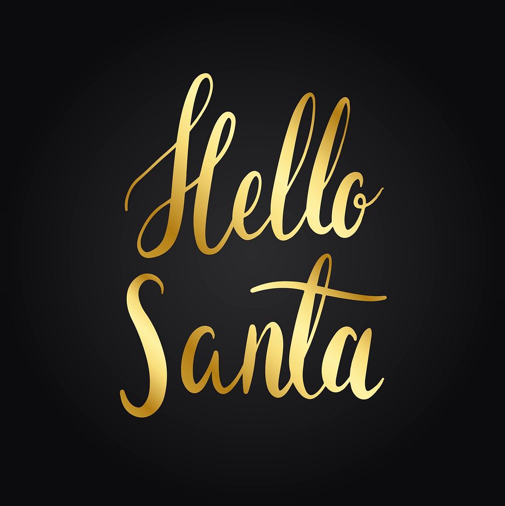Hello Santa typography style vector | Premium Vector - rawpixel