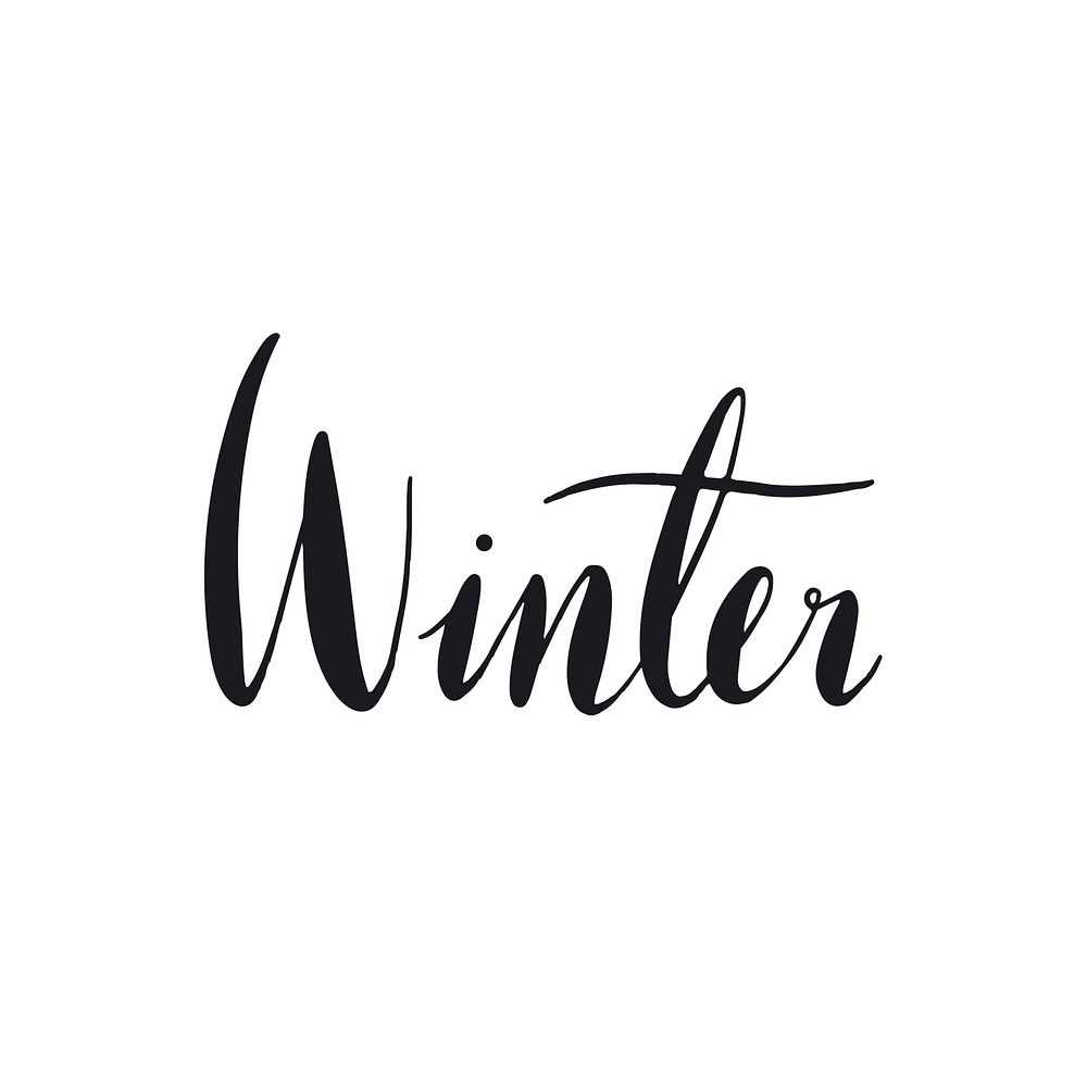 Winter in calligraphy | Premium Vector - rawpixel