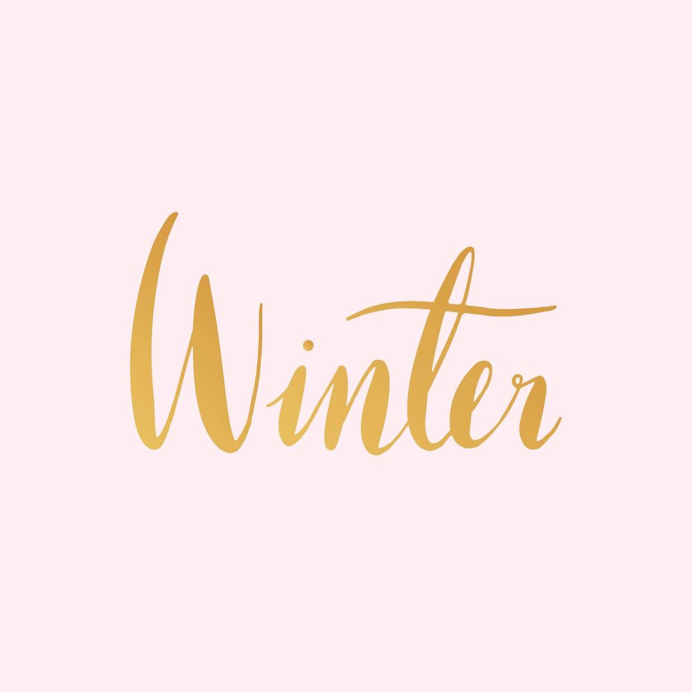 Winter handwritten typography style vector | Free Vector - rawpixel