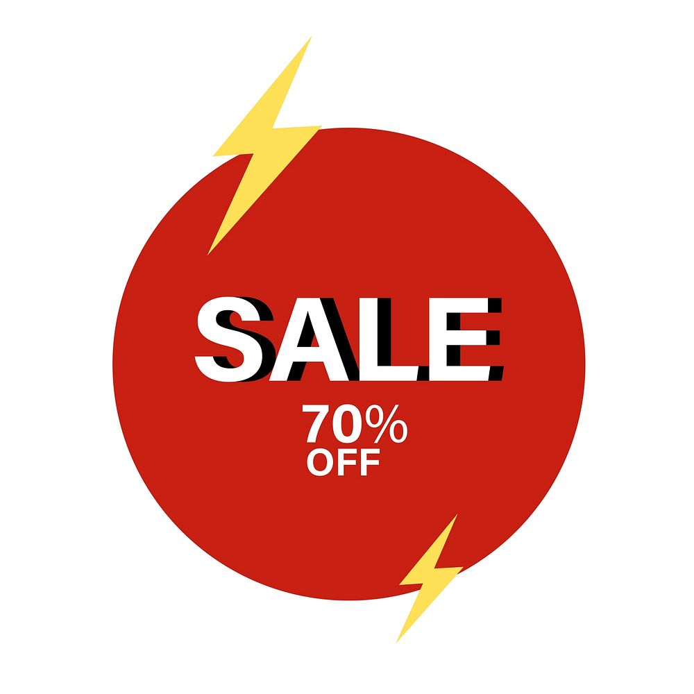 70% off SALE badge vector | Premium Vector - rawpixel