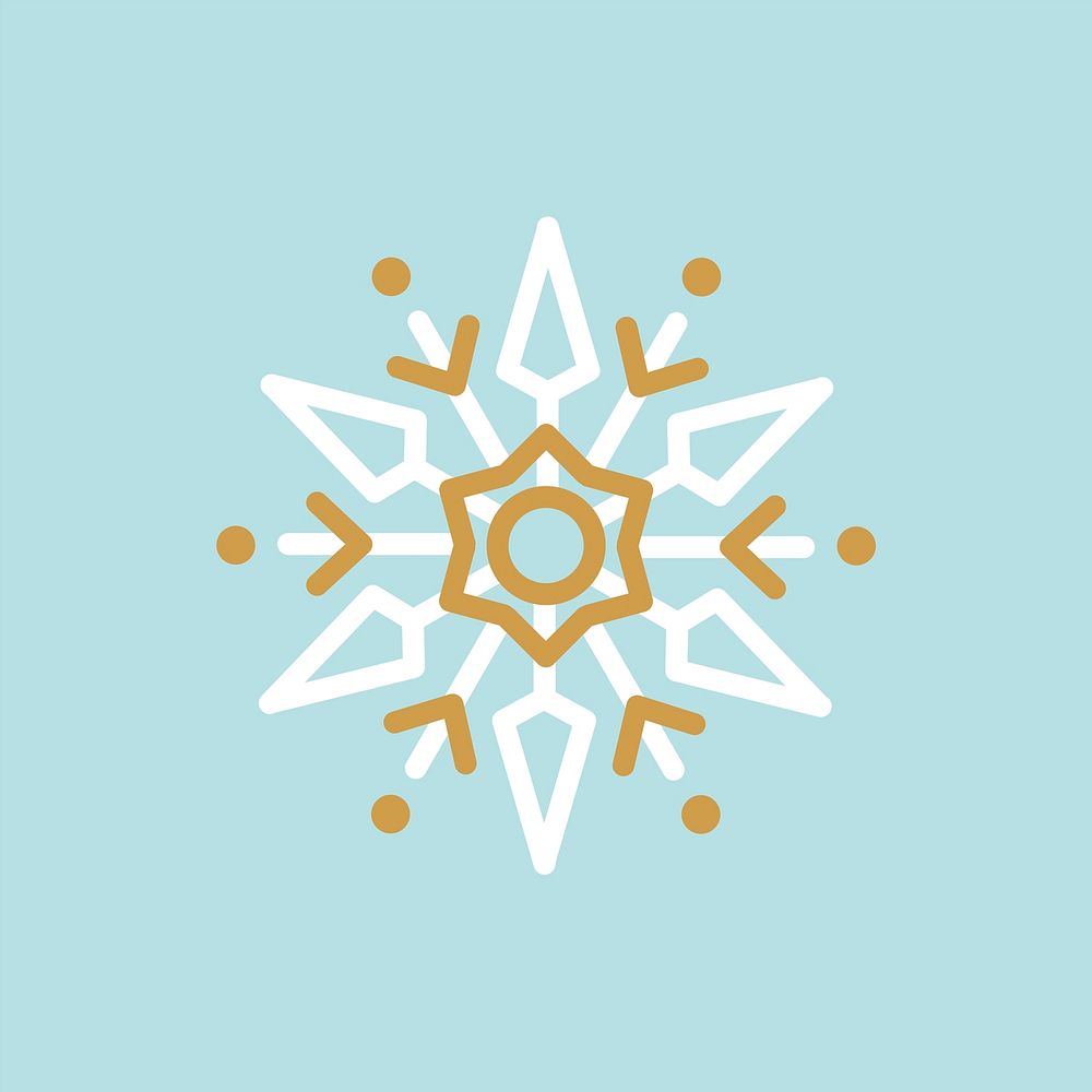 Single snowflake Christmas design vector | Premium Vector - rawpixel