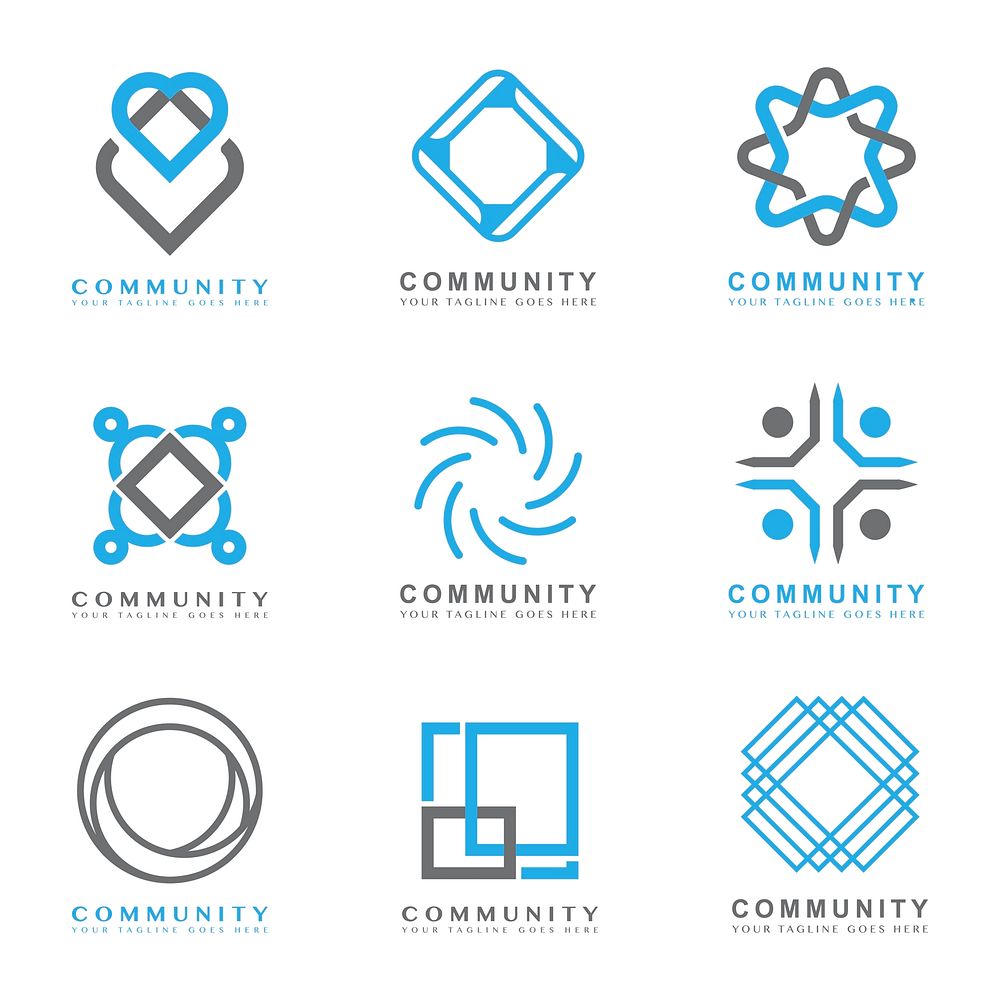 Set community branding logo design | Premium Vector - rawpixel