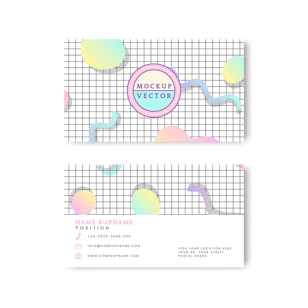 Pastel name card mockup vector | Premium Vector - rawpixel