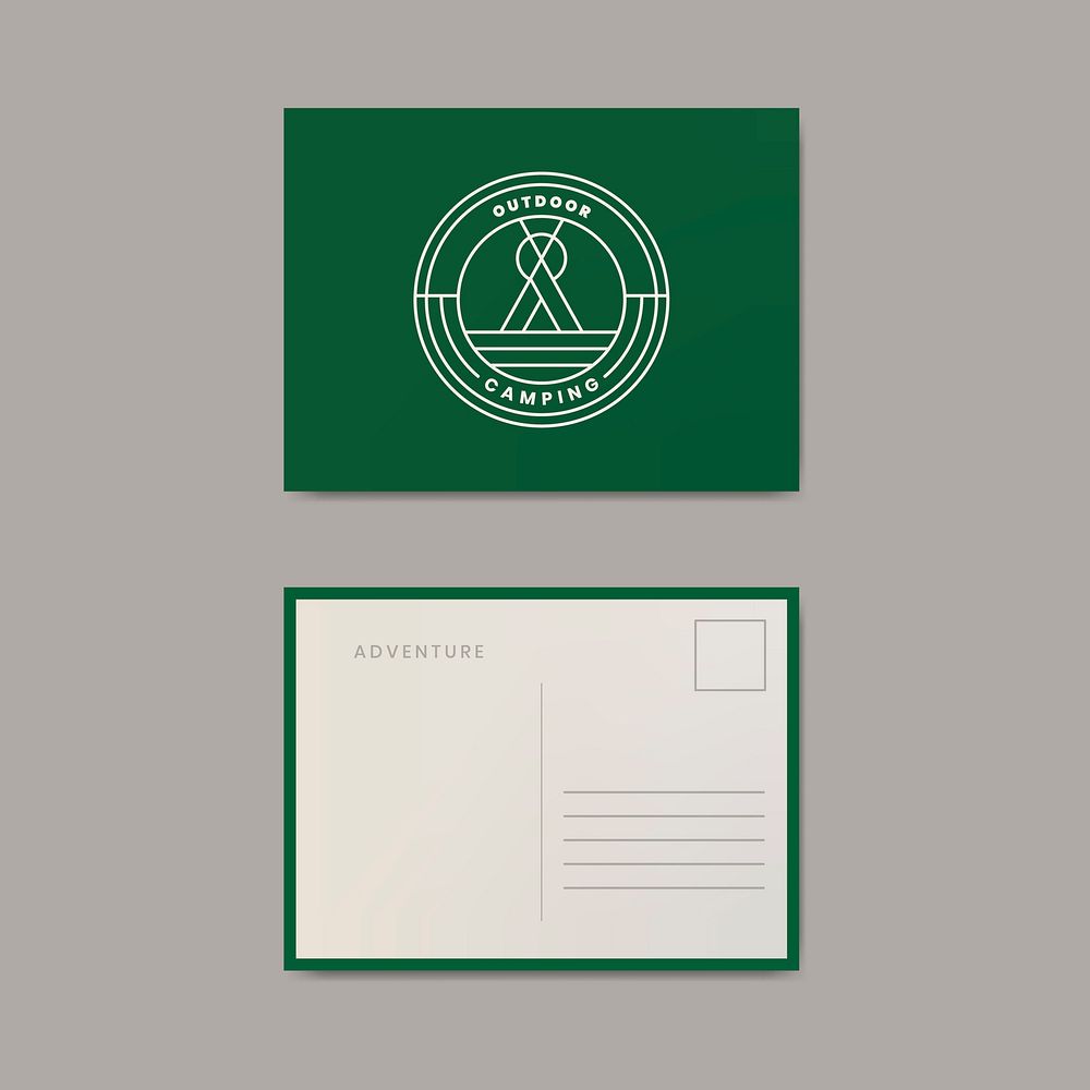 Post card design template mockup | Free Vector - rawpixel