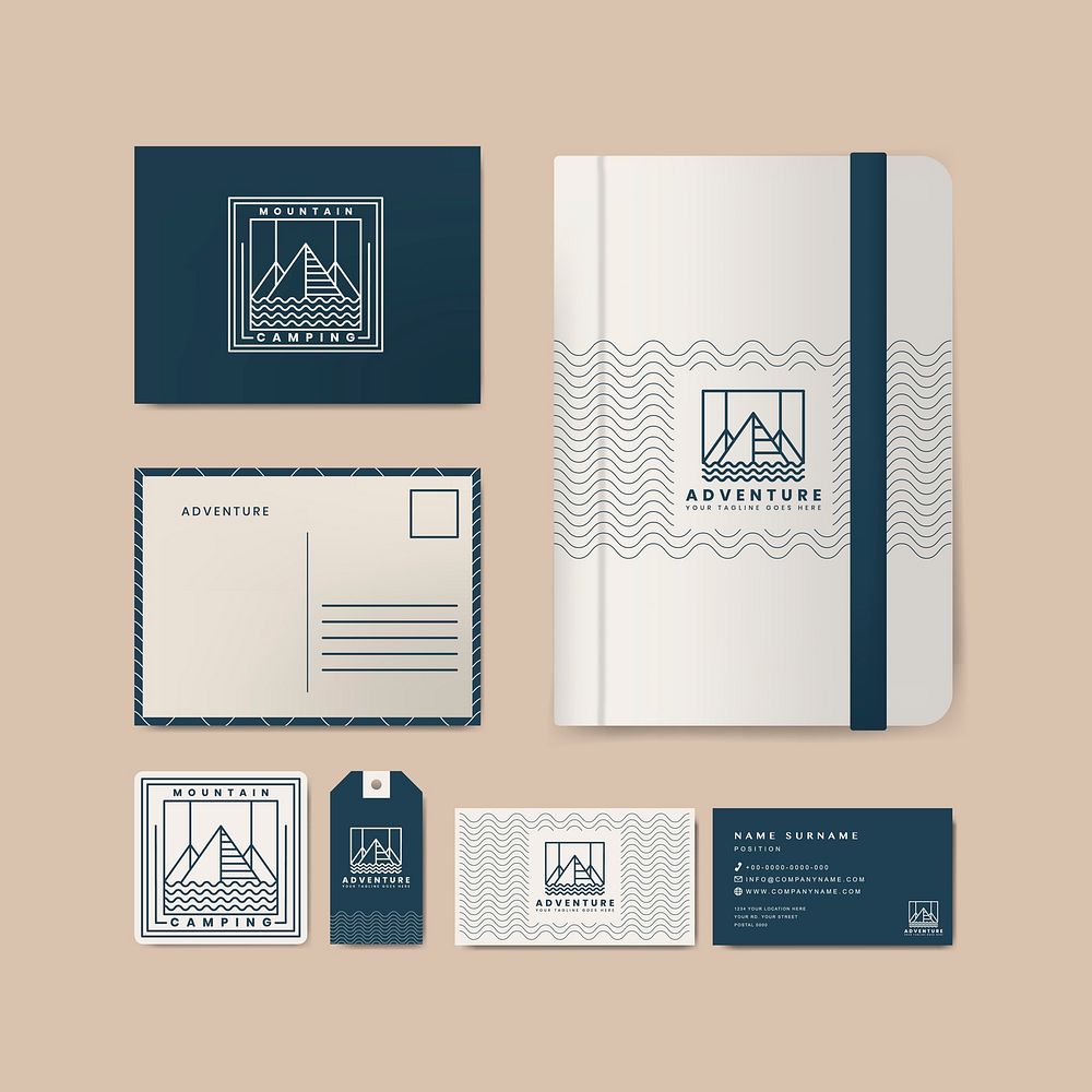 Set company merchandise logo | Premium Vector - rawpixel