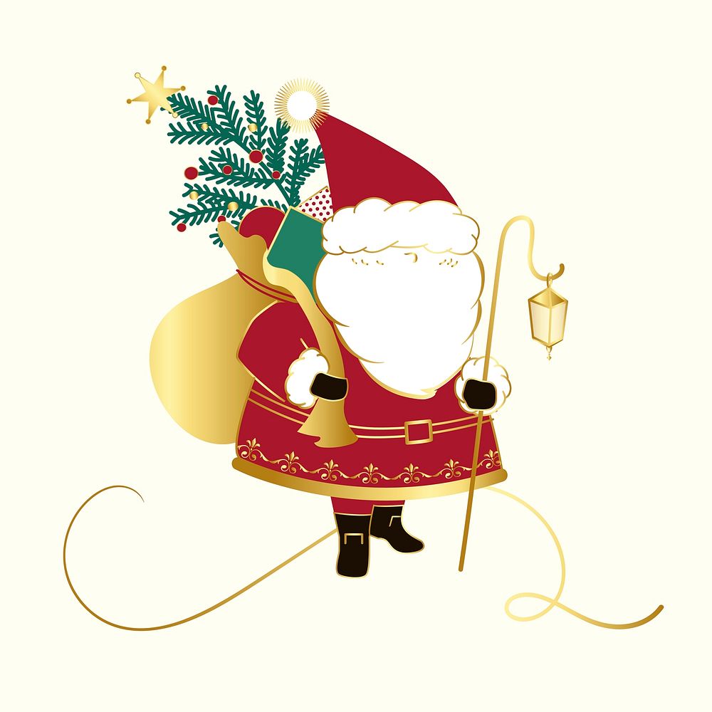 Vector illustration of Santa Claus | Premium Vector Illustration - rawpixel