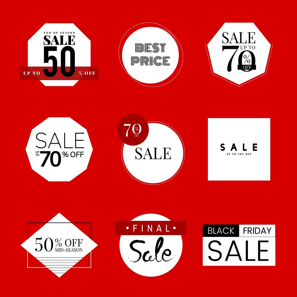 Set sale promotion design template | Premium Vector - rawpixel