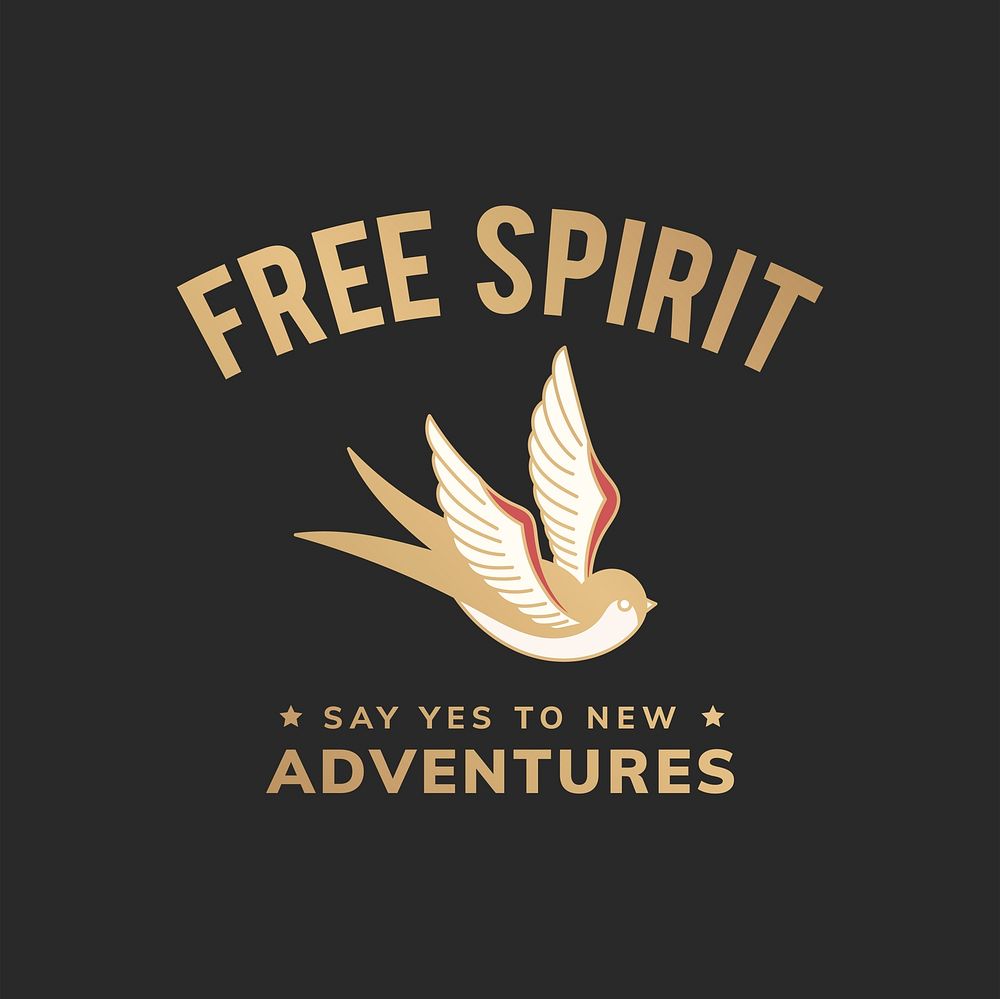 Free spirit vintage logo vector | Premium Vector - rawpixel