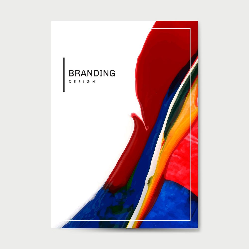 Branding poster with abstract design | Free Vector Mockup - rawpixel