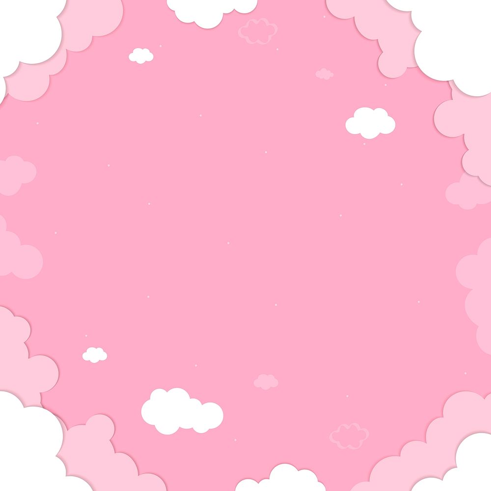Pink sky with clouds wallpaper | Premium Vector - rawpixel