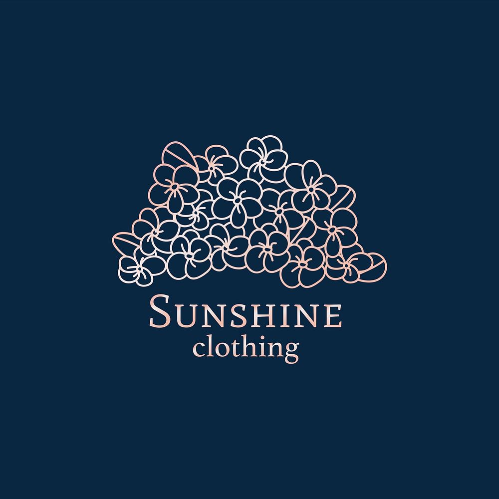 Floral sunshine clothing logo vector | Premium Vector - rawpixel