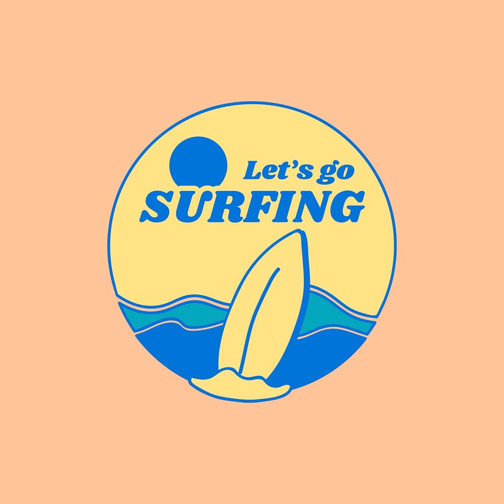 Let's go surfing summer vector | Premium Vector - rawpixel