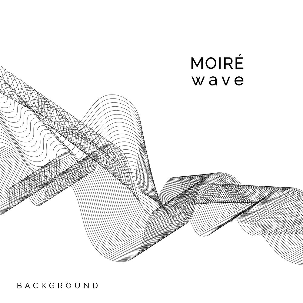 Black moiré wave on white | Free Vector - rawpixel