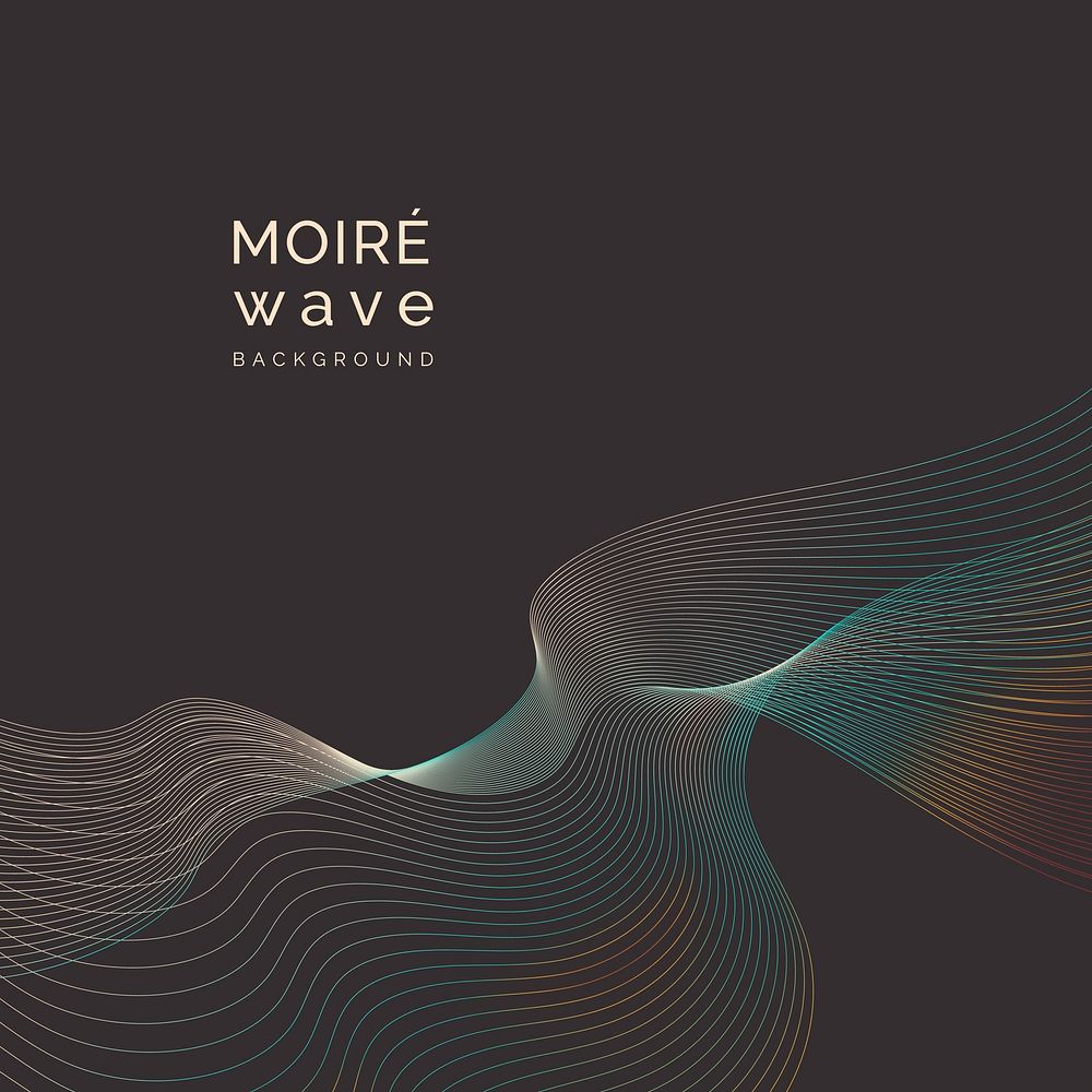 Blue and orange moiré wave | Free Vector - rawpixel