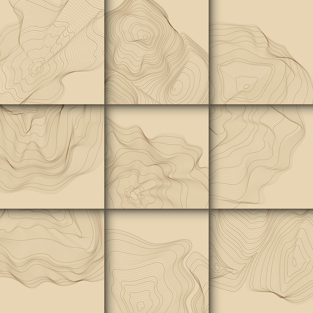 Brown abstract map contour lines | Premium Vector - rawpixel