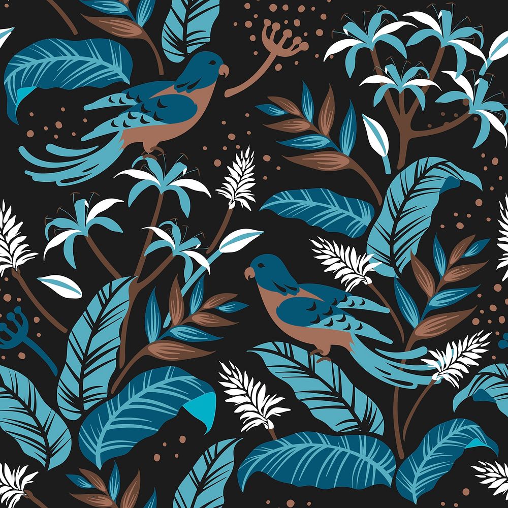 Colorful birds nature seamless patterned | Premium Vector - rawpixel