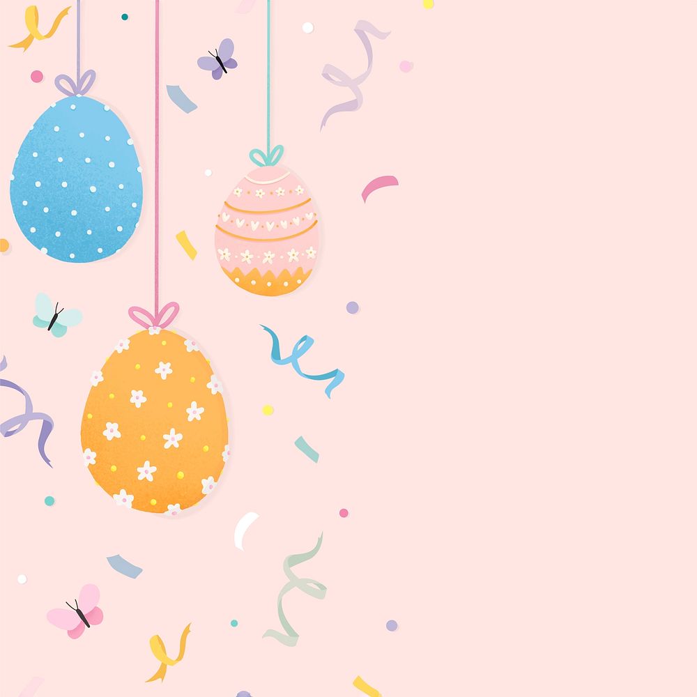 Happy Easter 2019 background vector | Premium Vector - rawpixel