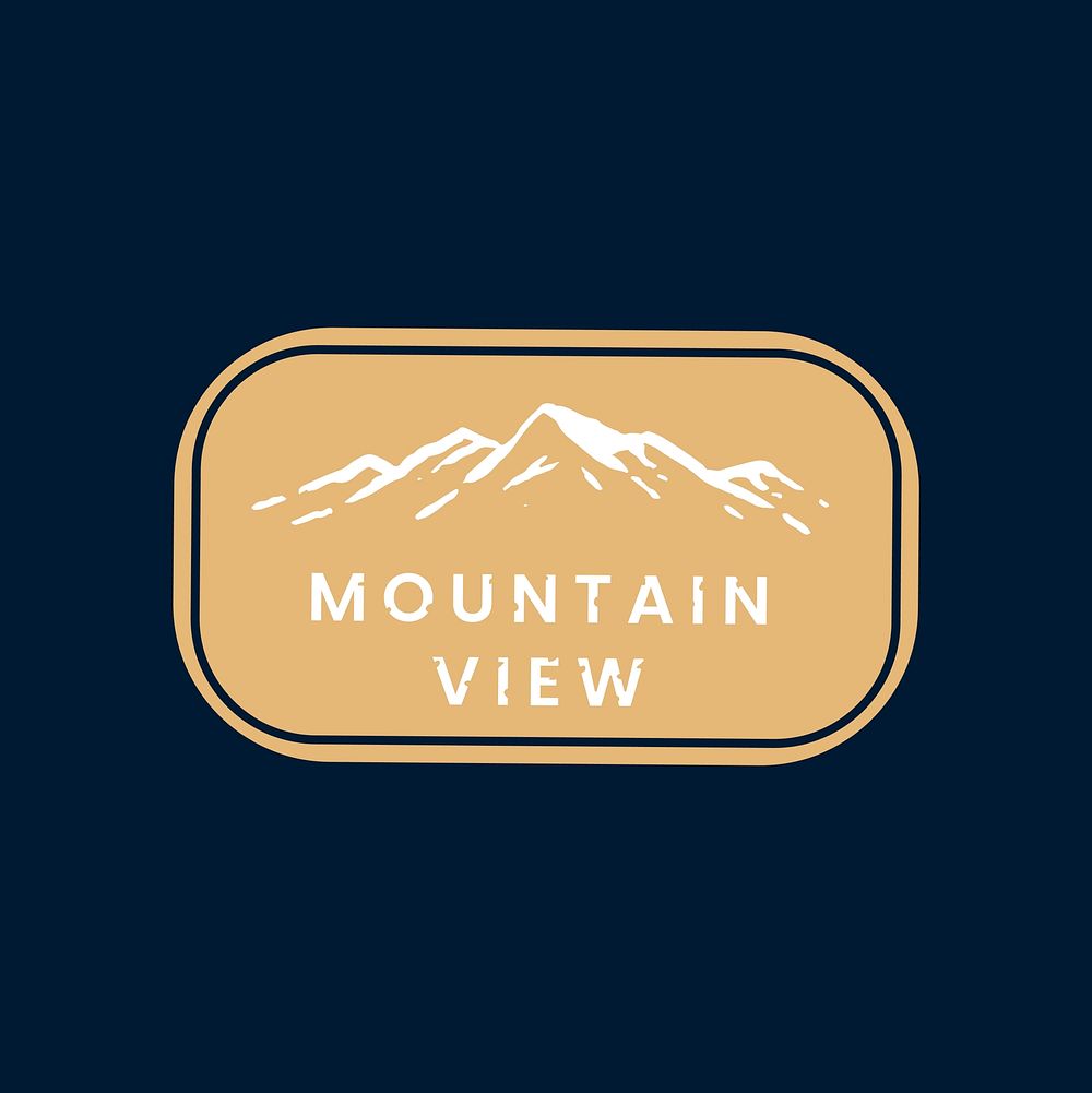 Mountain view logo banner vector | Free Vector - rawpixel