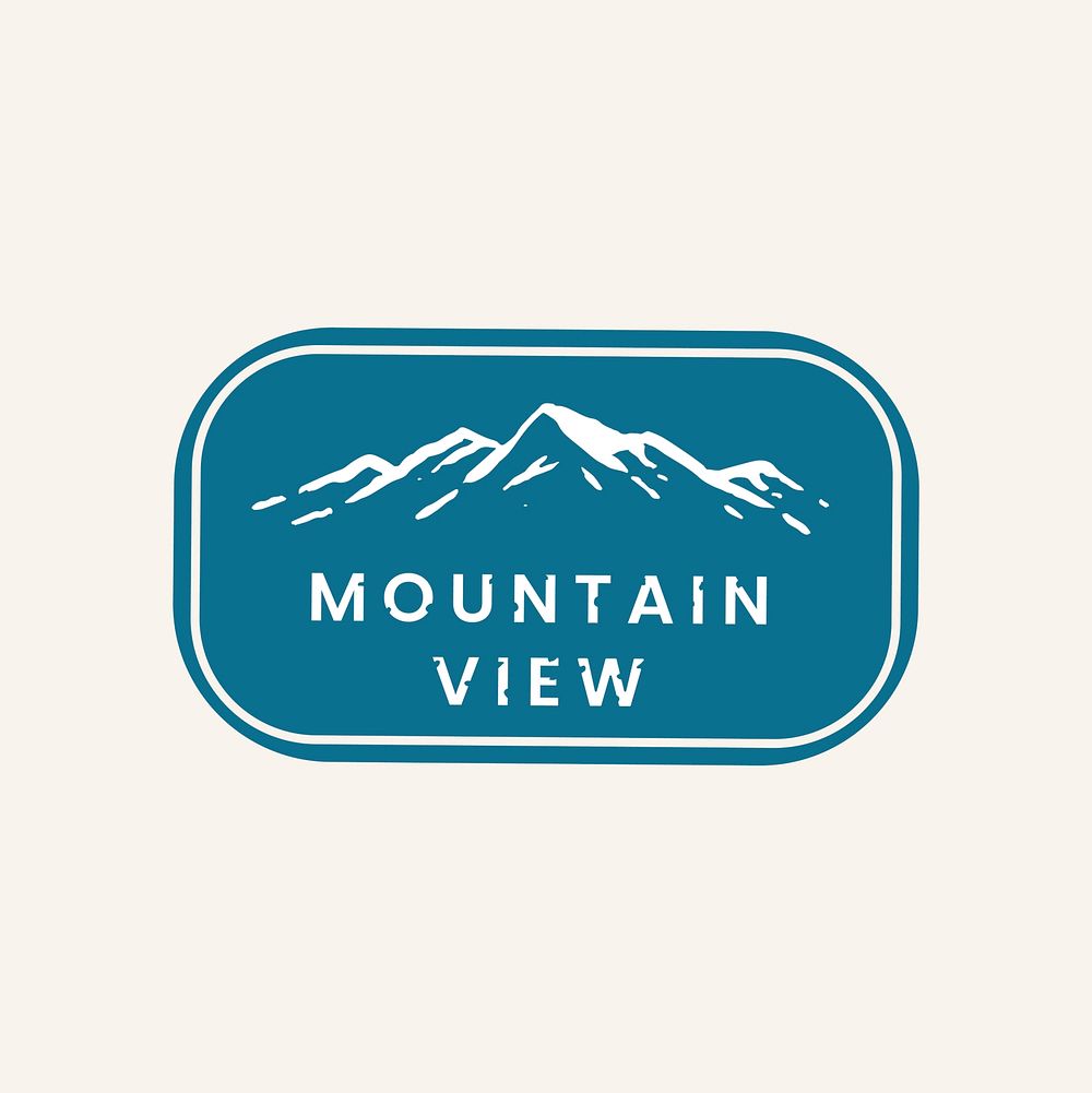 Mountain view logo banner vector | Premium Vector - rawpixel