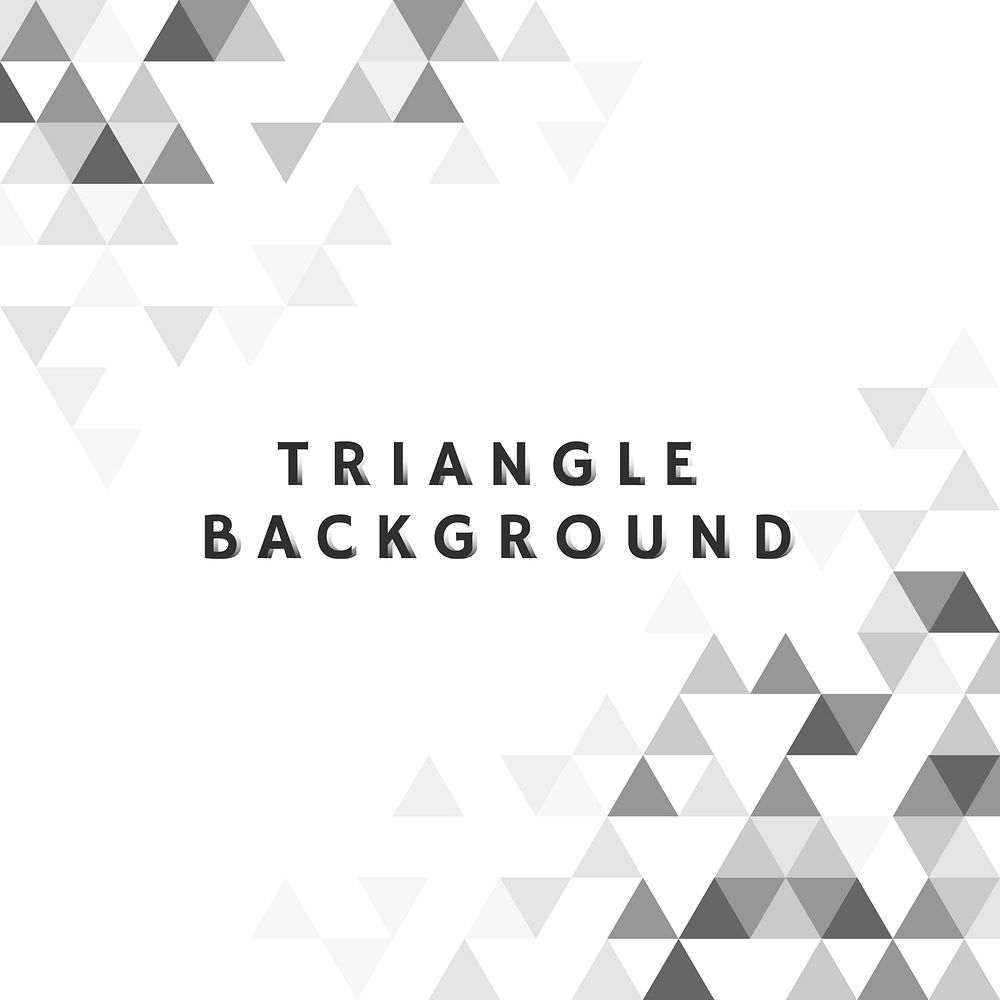 Gray triangle patterned on white | Free Vector - rawpixel