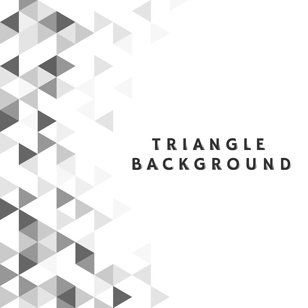 Gray triangle patterned white background | Premium Vector - rawpixel