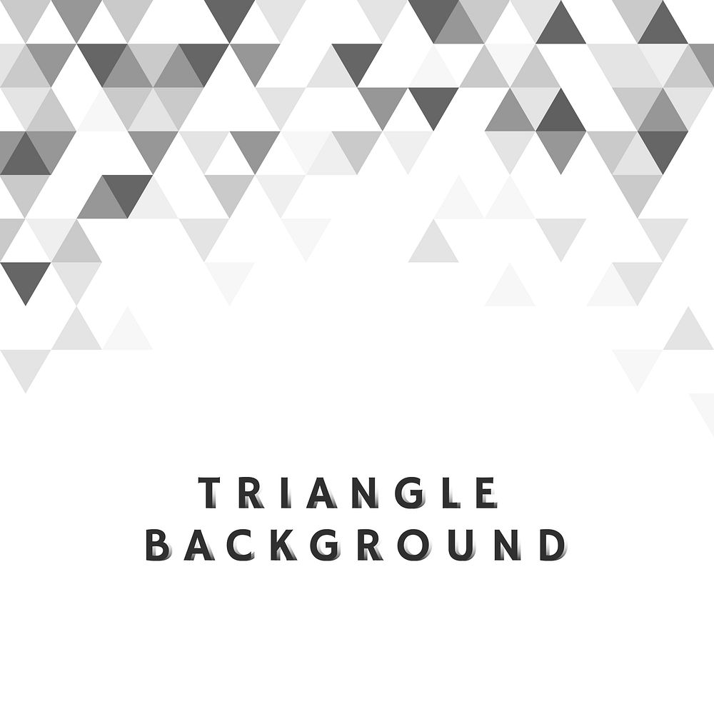 Gray triangle patterned on white | Free Vector - rawpixel