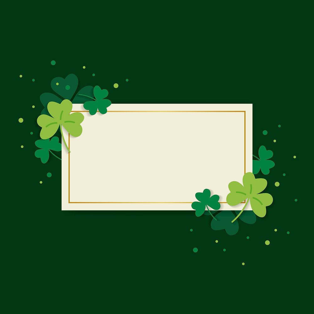 St.Patrick's Day blank rectangle banner | Premium Vector - rawpixel