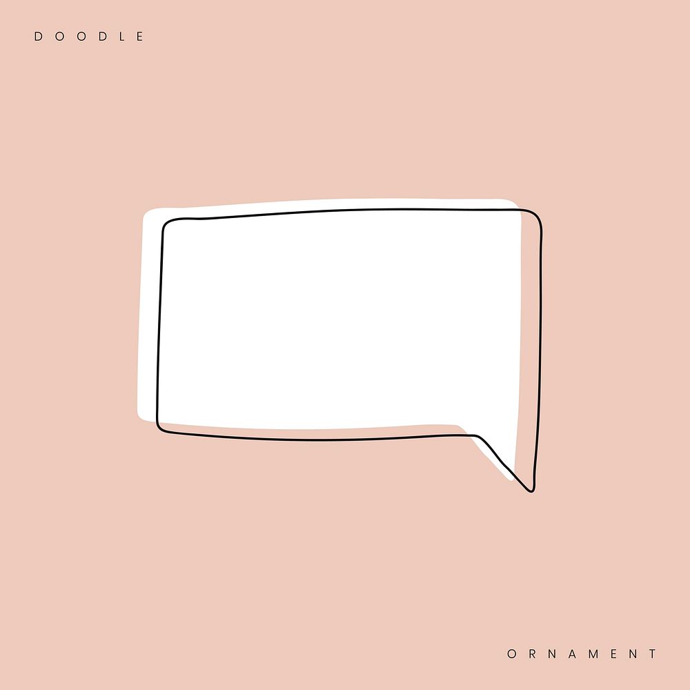 White speech bubble doodle vector | Premium Vector - rawpixel