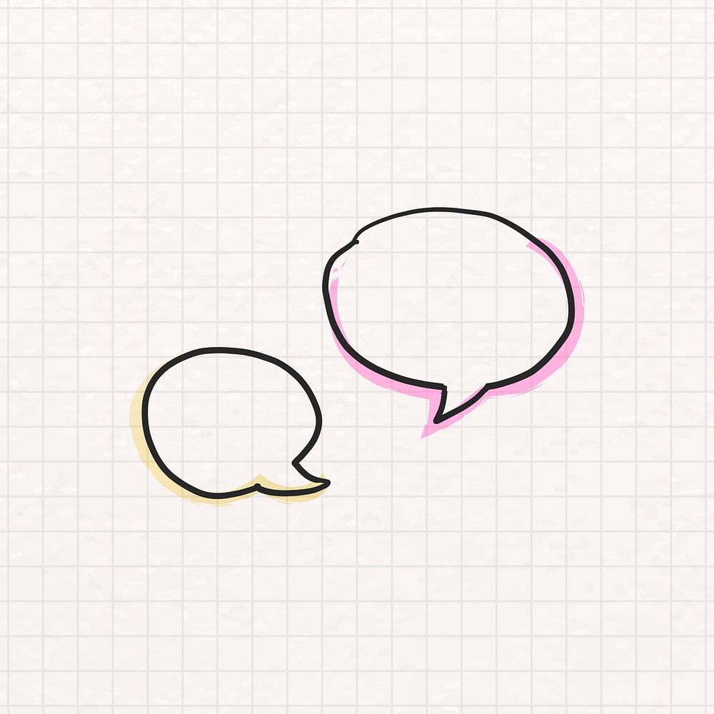 Speech bubble creativity doodle vector | Free Vector - rawpixel
